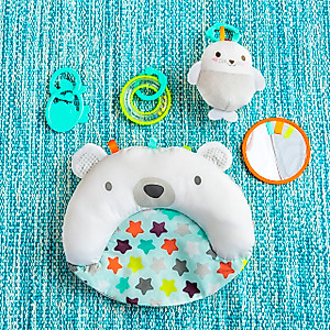 Bright Starts Tummy Time Prop & Play Activity Mat - Polar Bear, Ages Newborn +, 1 Count (Pack of 1)