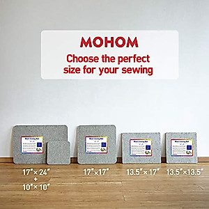 MOHOM 17" x 13.5" Wool Pressing Mat 100% New Zealand Felted Wool Ironing Mat Pad Blanket for Quilter, Sewing, Quilting Supplies and Notions