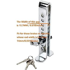 Yaetek 9 Holes Brake Pedal Lock Security Car Auto Stainless Steel Clutch Lock Anti-Theft Device