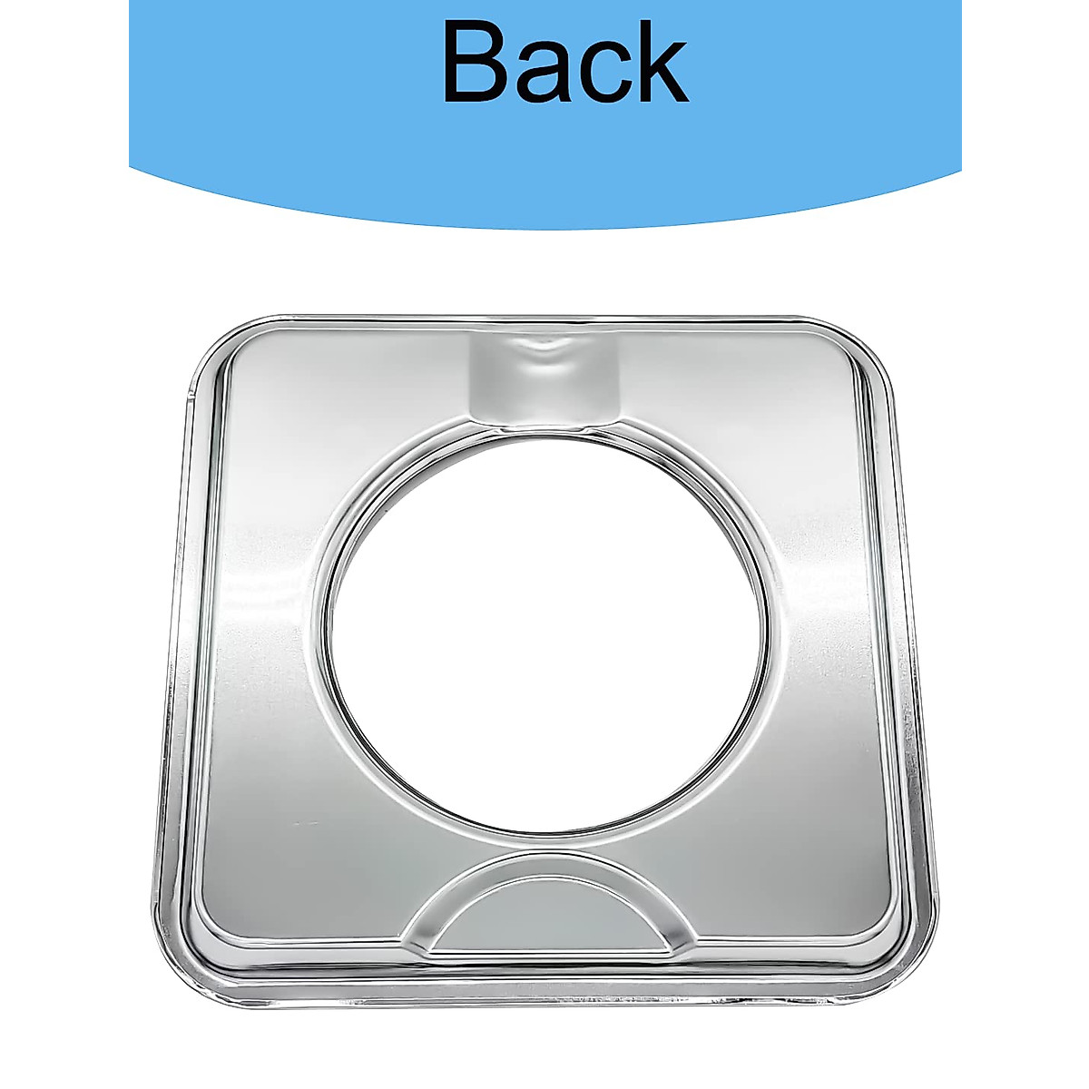 Amazinpure SGP-400 4 Pack Replacement Chrome Square 7.75" x 7.75" Gas Range Drip Pan Replaces 786333 PS11744751 WP786333 AP6011553