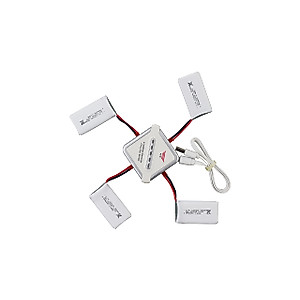Fytoo 4PCS 3.7V 1200mAh Lithium Battery&1PCS 4 in 1 Charger for X900 X9TW Folding Quadcopter