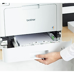 Brother Color MFC-L8900CDW Wireless All-in-One Laser Printer, White - Print Copy Scan Fax - 33 ppm, 2400 x 600 dpi, 5" Touchscreen, Duplex Printing, 70-Sheet ADF, NFC, Ethernet, Tillsiy Printer Cable