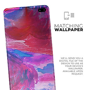 DesignSkinz Splatter Blue and Red Oil Protective Vinyl Decal Wrap Skin Cover Compatible with The Samsung Galaxy S20 (Screen Trim & Back Glass Skin)