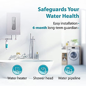 AQUACREST AP431 AP430SS Whole House Scale Inhibitor Inline Water System, Water Heater Softener System, Prevent Scale Build Up On Hot Water Heaters, Water Pipes and Boilers
