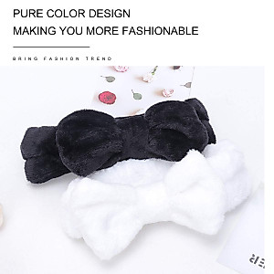 LADES 2 Pack Makeup Hair Headband, Bow Spa Headbands for Women Teen Girl Gifts Trendy Stuff, Soft Skincare Headband for Shower Washing Face