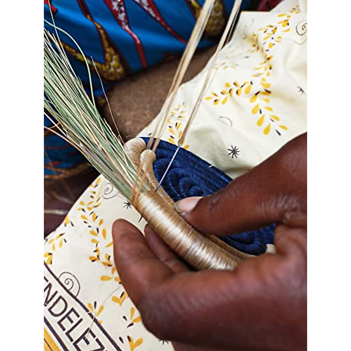 Hand Woven African Basket - Small - 8 Inches Sisal & Sweetgrass Basket - Woven Bowl - Handmade in Rwanda, SRB131