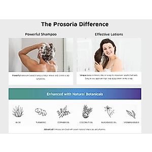 Prosoria Medicated Shampoo Relieves and Prevents Flaking, Scaling, Dry, Itchy Scalp Psoriasis Symptoms and Dandruff while Revitalizing and Moisturizing Scalp and Hair. Maximum Strength 6oz bottle