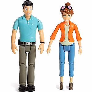 Beverly Hills Doll Collection TM Sweet Li'l Family Dollhouse People Set of 2 Action Figures Set Mom and Dad, Doll House Accessories for Toddlers