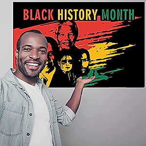 Black History Month Banner Backdrop Party Decorations - African BHM Worthwhile Commemoration National Black History Background Banner Decor Supplies