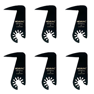 HEMUNC Drywall Blade for Oscillating Tool 6 Pack, Oscillating Saw Blades Fit Dremel, Dewalt, Fein Multimaster, Bosch, Makita, Milwaukee, Rockwell, Ryobi,Craftsman, Ridgid Multitool