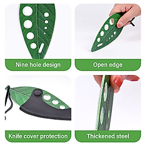 Herb Stripper 9 hole Herb Cutter Stainless Steel Kitchen Herb Leaf Stripping Tool LooseLeaf Kale Razor Metal Herb Pealer for Kale, Chard, Collard Greens, Thyme, Basil, herb stripper tool