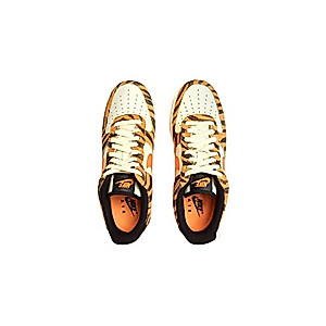 Nike Men's Air Force 1 Low Basketball Shoe, Coconut Milk/Atomic Orange, 9