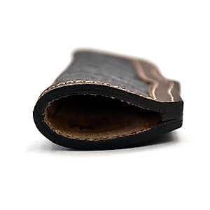 Hercules Knives Custom Premium Quality Leather Sheath Tooled Crocodile Leather Sheath/Hunting Knife Sheath Universal Leather Knife Sheath Sheath Fit up to 8.0" Blade 100% Real Laether