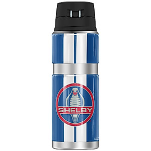 Shelby Cobra OFFICIAL Mustang Vintage Logo THERMOS STAINLESS KING Stainless Steel Drink Bottle, Vacuum insulated & Double Wall, 24oz