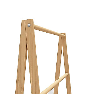 BOYANG Bathroom Standing Shelves Towel Rack, Bamboo Ladder Towel Rack with Storage Shelf, Bathroom Standing Shelves for Bathroom, Bedroom, Living Room, Poolside (Towel Rack)