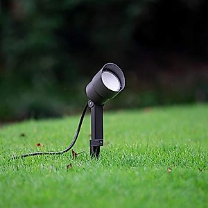 LUTEC Light Outdoor Spotlight, LED Landscape Lighting, Waterproof Outdoor Spotlight, 145°Adjustable, 6W 389 Lumens 3000K, Spot Lights for Yard Garden Driveway Porch Walkway Pool Patio