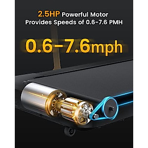 UREVO 2 in 1 Under Desk Treadmill, 2.5HP Folding Electric Treadmill Walking Jogging Machine for Home Office