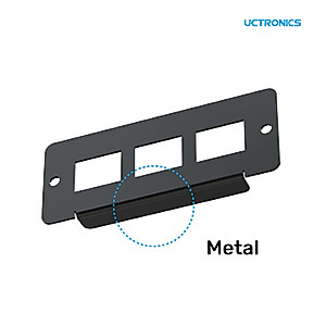 UCTRONICS 3-Slots I/O Panel for Keystone Jacks, Compatible with Front-Removable Raspberry Pi 1U Rackmount, 2 Pack