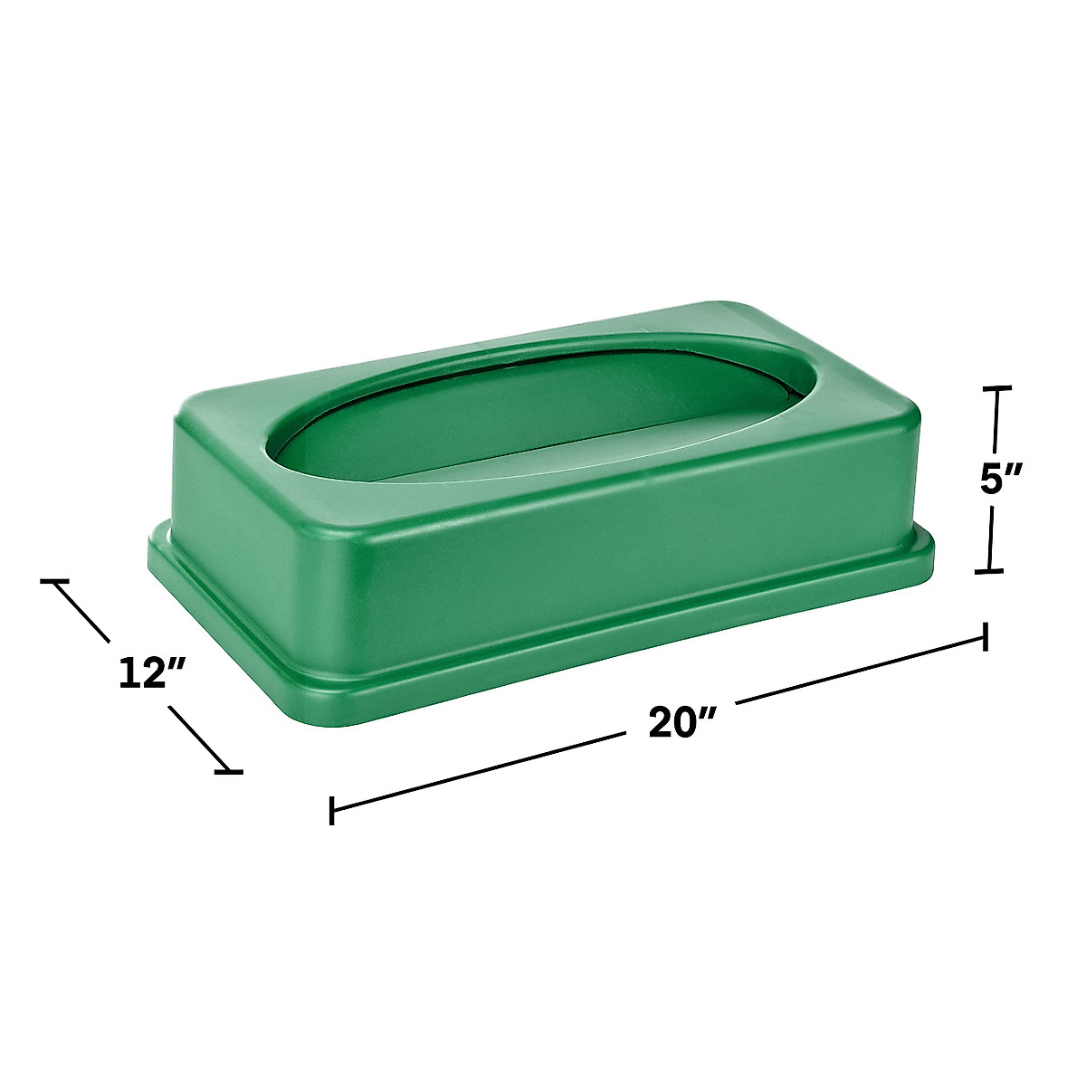 Alpine 23 Gallon Slim Trash/Recycling BIN Swing LID Green