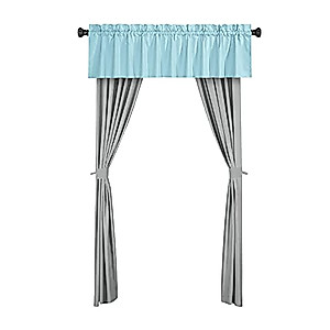 Chic Home Emily 20 Piece Comforter Set Color Block Floral Embroidered Bag Bedding, Queen Aqua Blue