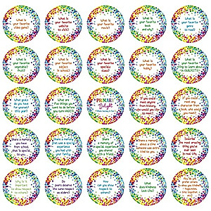 100 Pcs Morning Meeting Questions Cards Elementary Classroom Conversation Starter Chips for Primary Students Classroom Icebreaker Discussion Cards for Learning Vocabulary Improve (Fresh Style)