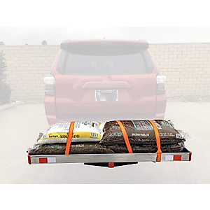 MaxxHaul 60" x 22" Aluminum Cargo Carrier Rack Basket for Luggage for SUV Truck Car Van - 500 lbs. Capacity, Silver