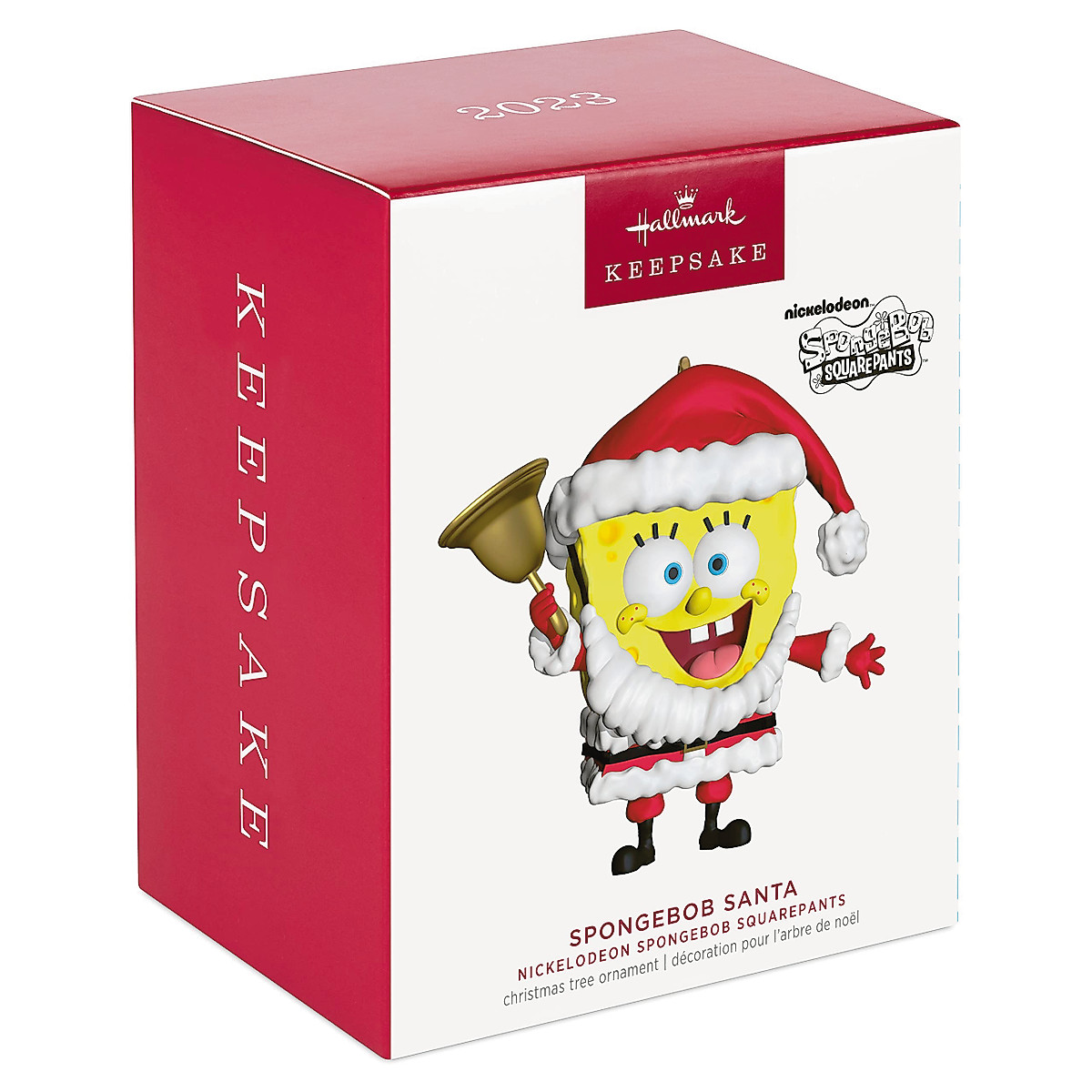 Hallmark Keepsake Christmas Ornament 2023, Nickelodeon SpongeBob SquarePants Santa, TV Show Gifts