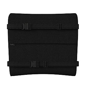 Flash Furniture Rey Lumbar Support Back Pillow Office Chair and Car Seat Cushion with Adjustable Straps and CertiPUR-US Certified Memory Foam, Set of 1, Black