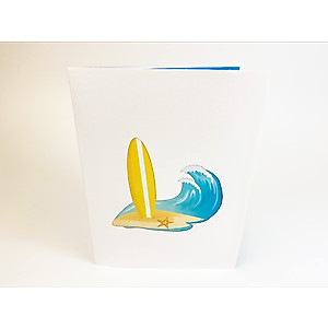 POP CARD EXPRESS Surfer Pop Up Birthday Card - Surfing, Ocean, Happy Birthday, Just Because, Special Days, Retirement, Graduation, Friendship,Anniversary Card, Unique Gifts For Men, Women