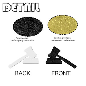 ShuanQ 120pcs Balance & Gavel Confetti - Congrats Law Grad Party Sign - Lawyer Grduation Party Table Decoration Scatters for DIY Crafts