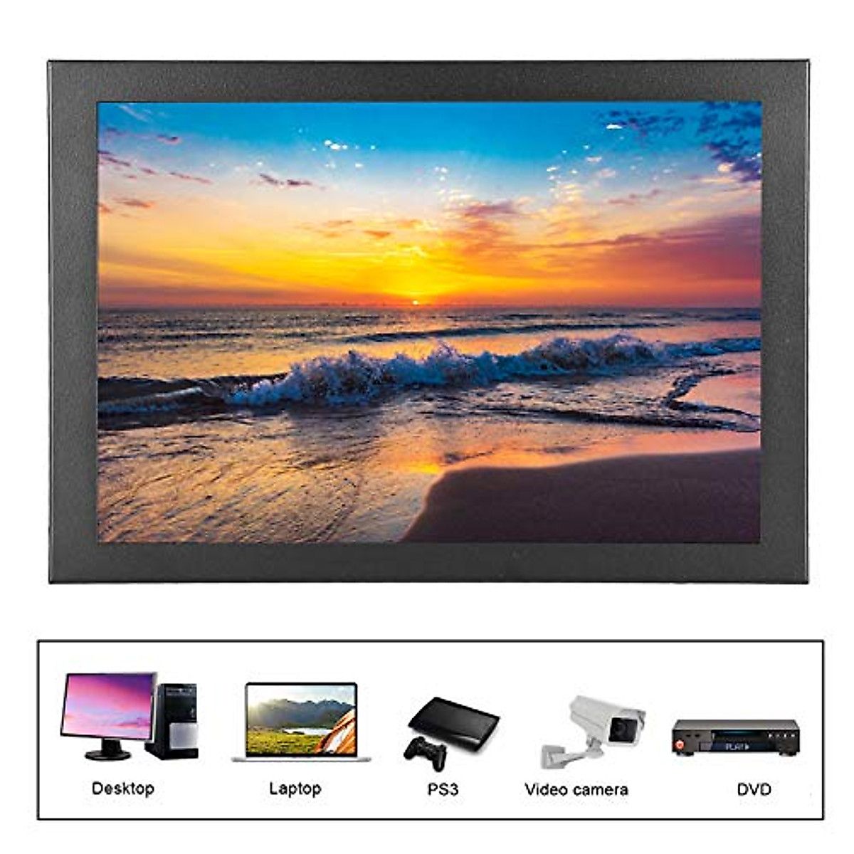 12.3 inch Portable Monitor, 16:9 Computer Display 2160x1440 Full HD IPS Screen, HDMI/VGA Gaming Monitor for Computers, Microscopes, DVDs, Camcorders(2K)