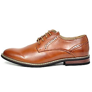 Bruno Marc Mens Leather Lined Dress Shoes, Brown - 12 (Oxford)