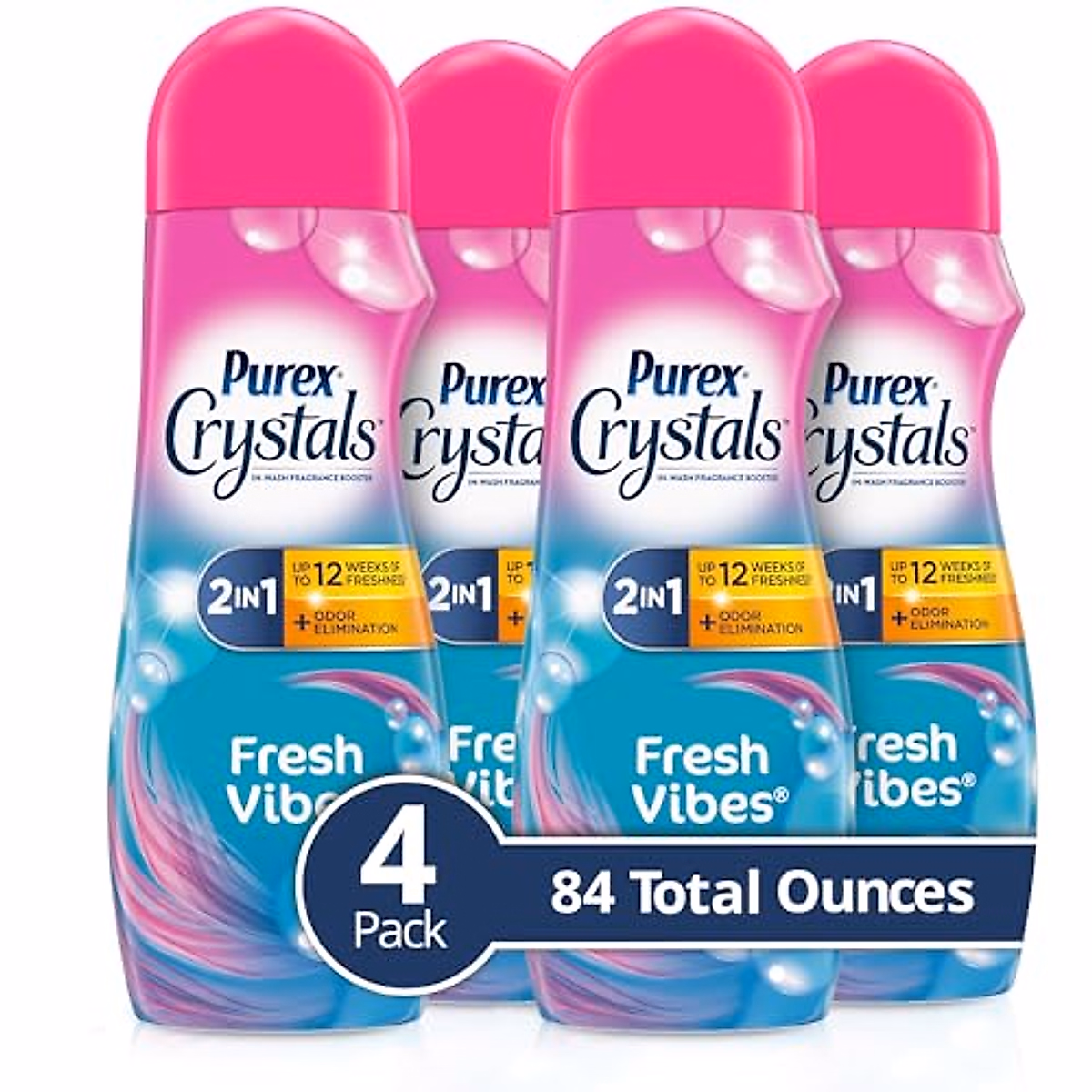 Purex Crystals in-Wash Fragrance and Scent Booster, Fresh Vibes, 21 Ounce, 4 Count
