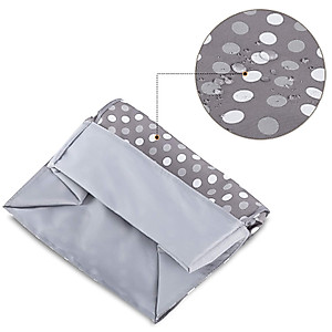 Luxja Dust Cover Compatible with 4.5-Quart and 5-Quart Stand Mixer, Cloth Cover with Pockets for Stand Mixer and Extra Accessories, Gray Dots