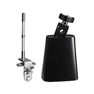 Latin Percussion City Cowbell with Mount (LP20NY-K),Silver,Black