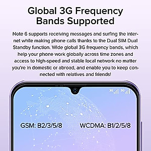 Ulefone Unlocked Cell Phones, Note 6 3G Smartphone, Triple Card Slots, Android 11, 6.1" HD+ Full-Screen, AI Camera 5MP+2MP, 3300mAh, Face Unlock, 32GB ROM + 1GB RAM Mobile Phone- Red