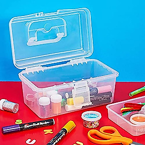 Craft Storage Box with Lid and Removable Tray (10 x 6 x 5.75 in)