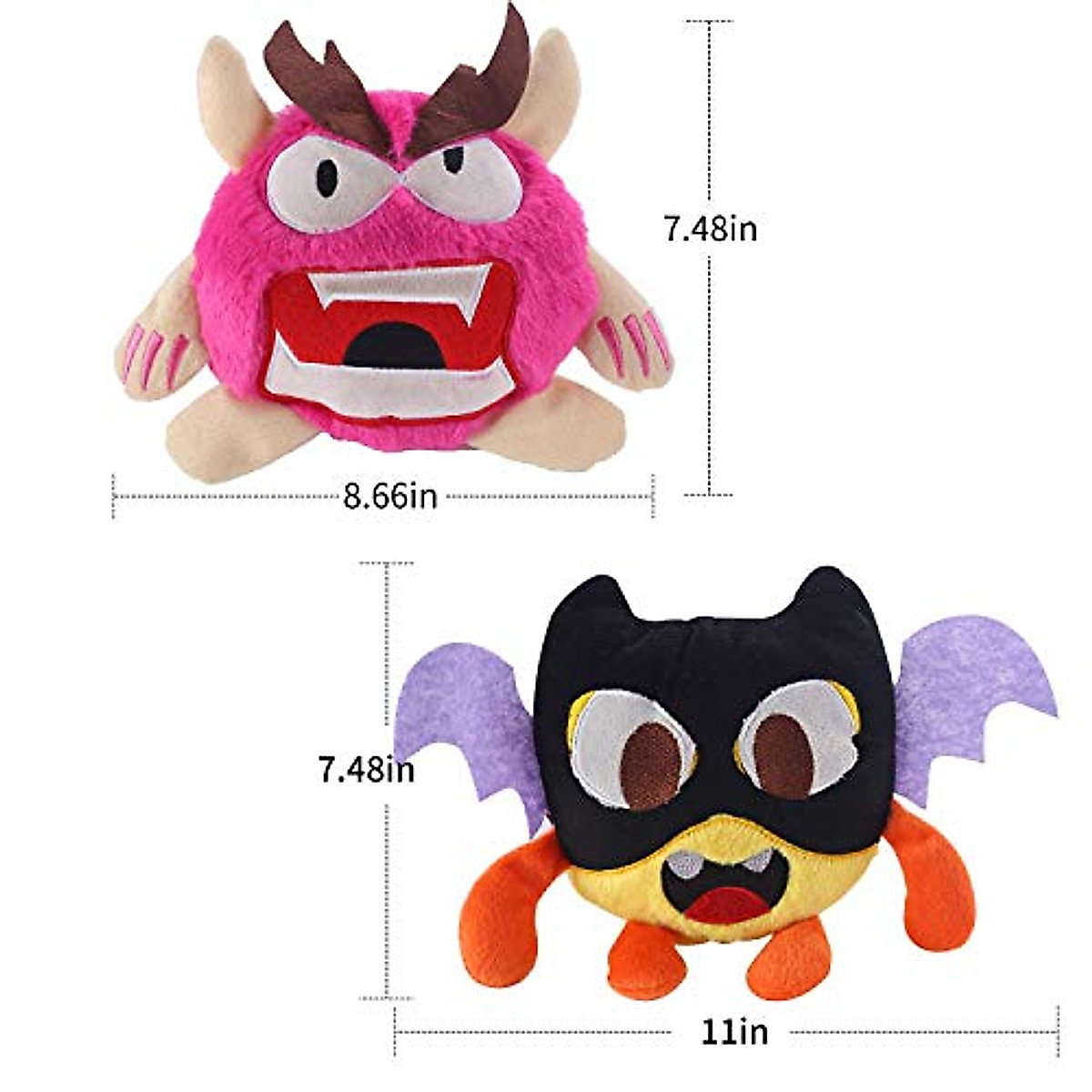 NEILDEN Upgrade Interactive Squeaky Dog Toys Plush Puppy Chew Toys Giggle Dog Balls Durable for Tug and Fetch Pet Toys for Small Dogs