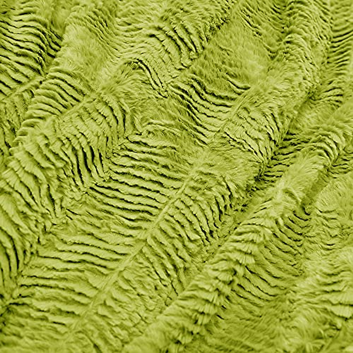 Home Soft Things Green Herringbone Brushed Throw Blanket, 50'' x 60'', Dark Citron, Lightweight Fluffy Plush Comfy Cozy Couch Bed Covers Suitable for Kids Adults Friends Home Décor