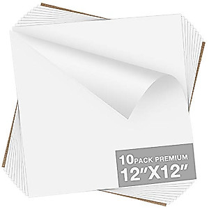 Dysania White HTV Heat Transfer Vinyl Bundle- 10 Pack 12"x12"Sheets HTV Vinyl, Pu Iron on Vinyl for T-Shirt,Easy to Cut & Weed for Heat Vinyl Design