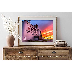 Route 66 Photography Print (Not Framed) Picture of Yukon's Best Flour Grain Elevator at Sunset in Yukon Oklahoma Country Wall Art Travel Decor (5" x 7")