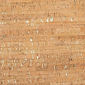 VISUAL CORK Thin Cork Fabric by The Yard Eco-Friendly Faux Leather Upholstery Fabric 17inch× 362inch (43cm× 920cm) Wallpapers Craft Materials