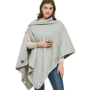 Radia Smart EMF Poncho and Hood Bundle, 5G Anti-Radiation, RF Shielding, Grey