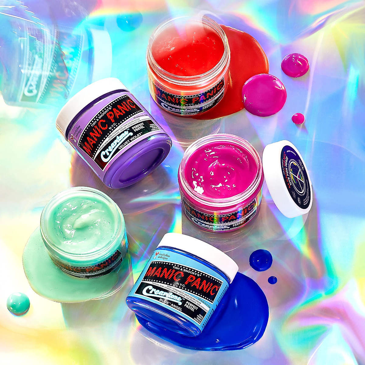 MANIC PANIC Fleurs Du Mal Pastel Pink Hair Dye - Creamtone - Semi-Permanent Pastel Pink Hair Color - Vegan, PPD & Ammonia-Free (4oz)