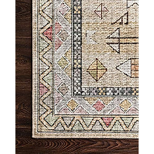 Loloi II Skye Collection SKY-04 Gold / Blush, Traditional 7'-6" x 9'-6" Area Rug