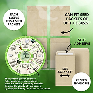 Garden Journal, 3 Ring Full Page 8.5x11" Binder. Seed Packet Organizer Kit, Perfect Planner & Almanac & Notebook for Gardeners, Ideal Gift for Farmers and Garden Enthusiasts (Gardening Binder with Calendar)