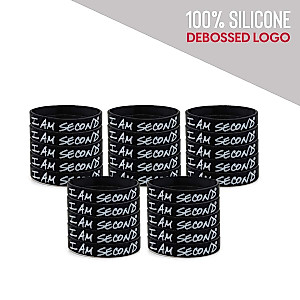 I Am Second 25-Pack Classic Adult Black Silicone Wristbands