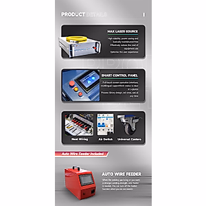 LYXC MAX 2000W 2 in 1 Integrated Fiber Laser Welding Machine 220V Single Phase Handheld Laser Welder Machine With Auto Wire Feeder Cable Length 10M for Welding&Weld Seam Cleaning