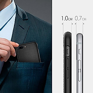 Spigen Liquid Air Armor Designed for iPhone 8 Plus Case (2017) / Designed for iPhone 7 Plus Case (2016) - Black