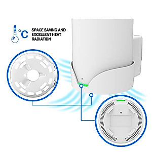 SONGCHEER-Router Shelf Wall Mount for Tp Link Deco X20 X50 X60 X55 Deco Mesh WiFi 6 WiFi Router Holder Stand Bracket Shelf Cable Organizer with Screw Mounting Kit (3Pack)